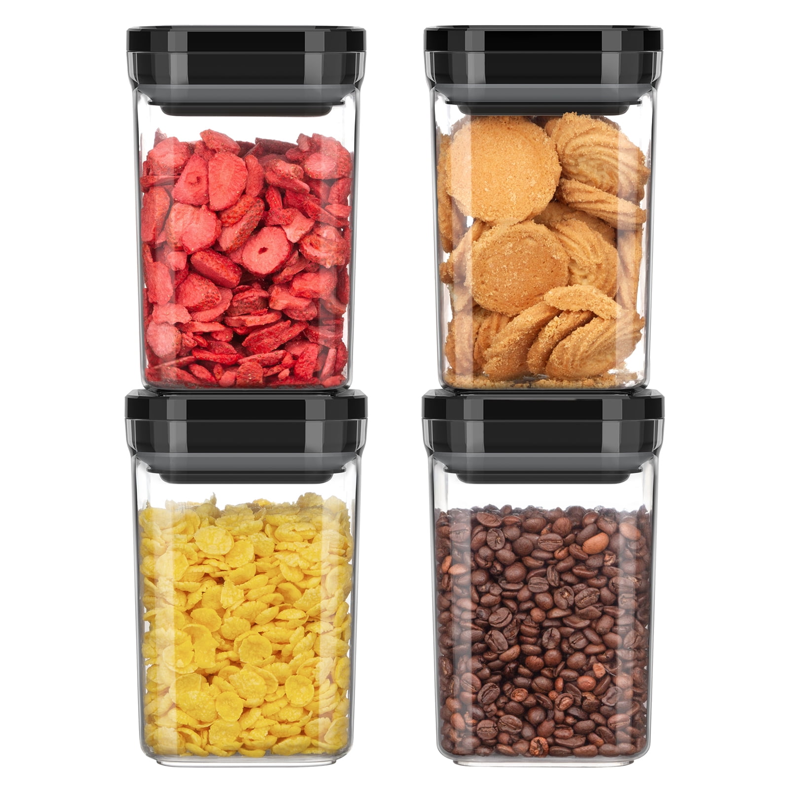 MR.Siga 4 Pack Airtight Food Storage Container Set, BPA Free Kitchen ...