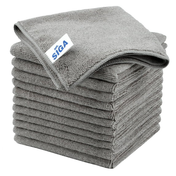 MR.Siga All-Purpose Microfiber Cleaning ClothStreak Free Cleaning Rags ...