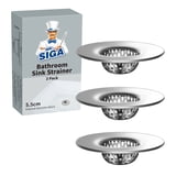 MR.SIGA, Bathroom Sink Strainer, 2.1 inch Outer Diameter, 3 Pack ...