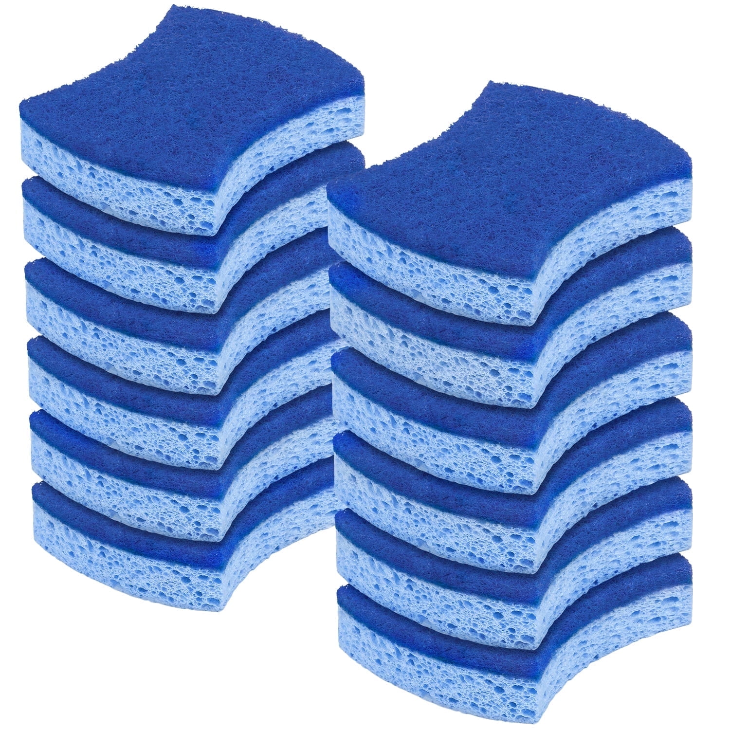 MR.Siga Non-Scratch Cellulose Scrub Sponge, Dual-Sided Dishwashing ...