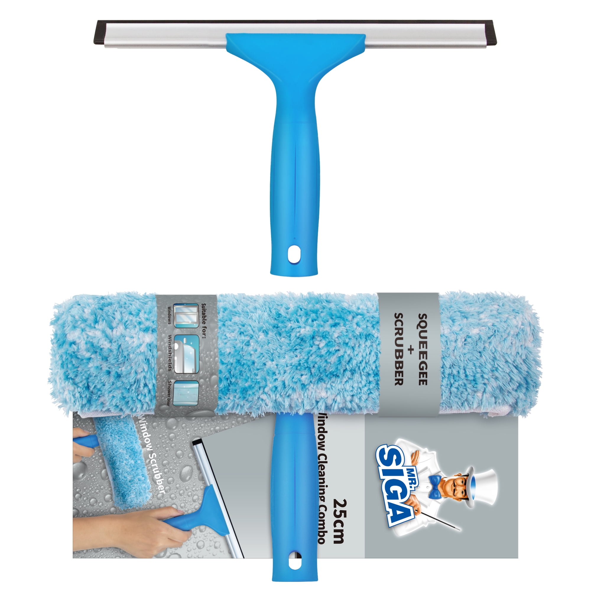 MR.Siga Professional 10-inch Window Cleaning Combo with Telescoping ...