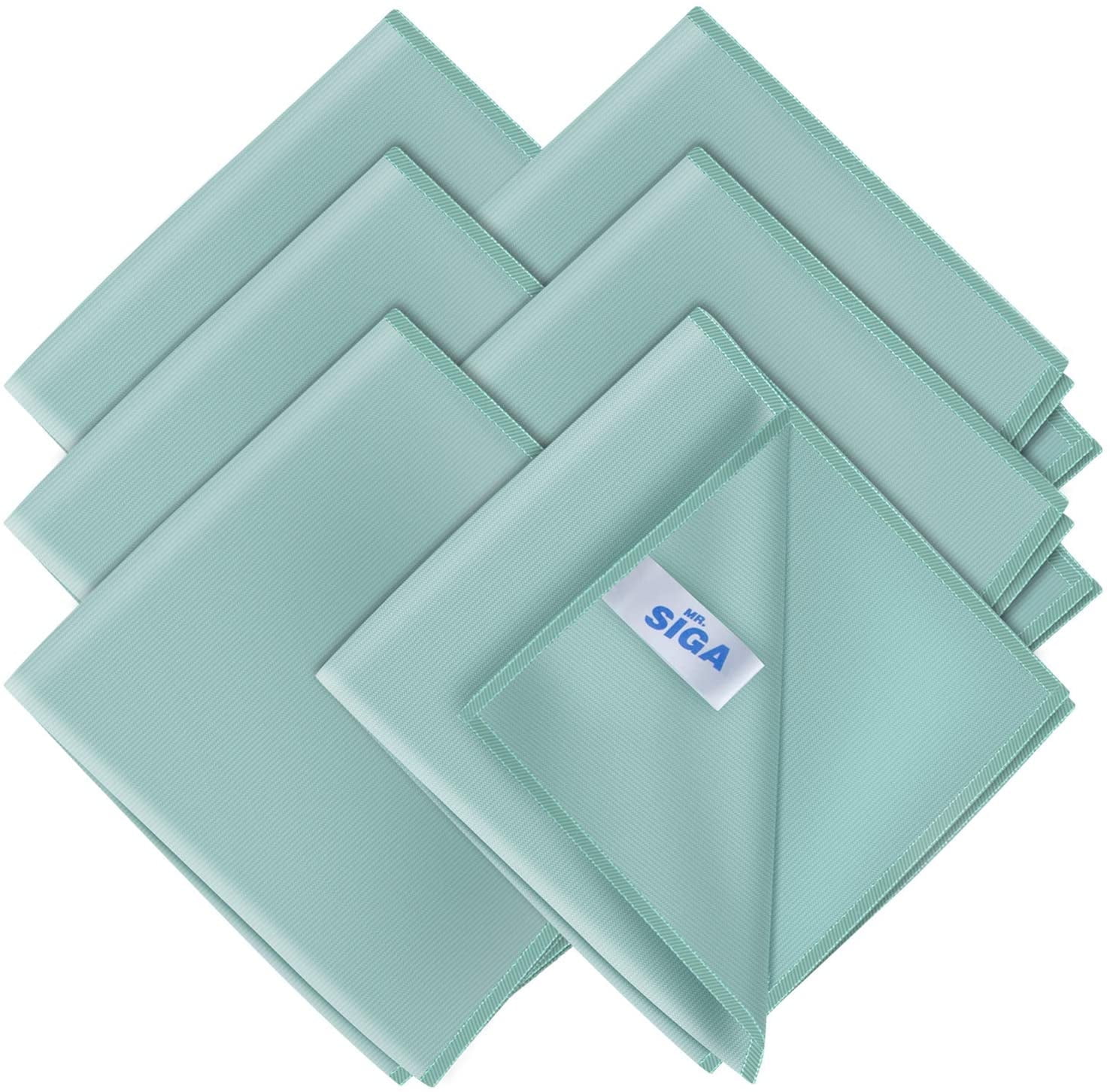 MR.SIGA Microfiber Cloths for Glass and Home, Pack of 6, 35x40 cm 13 ...