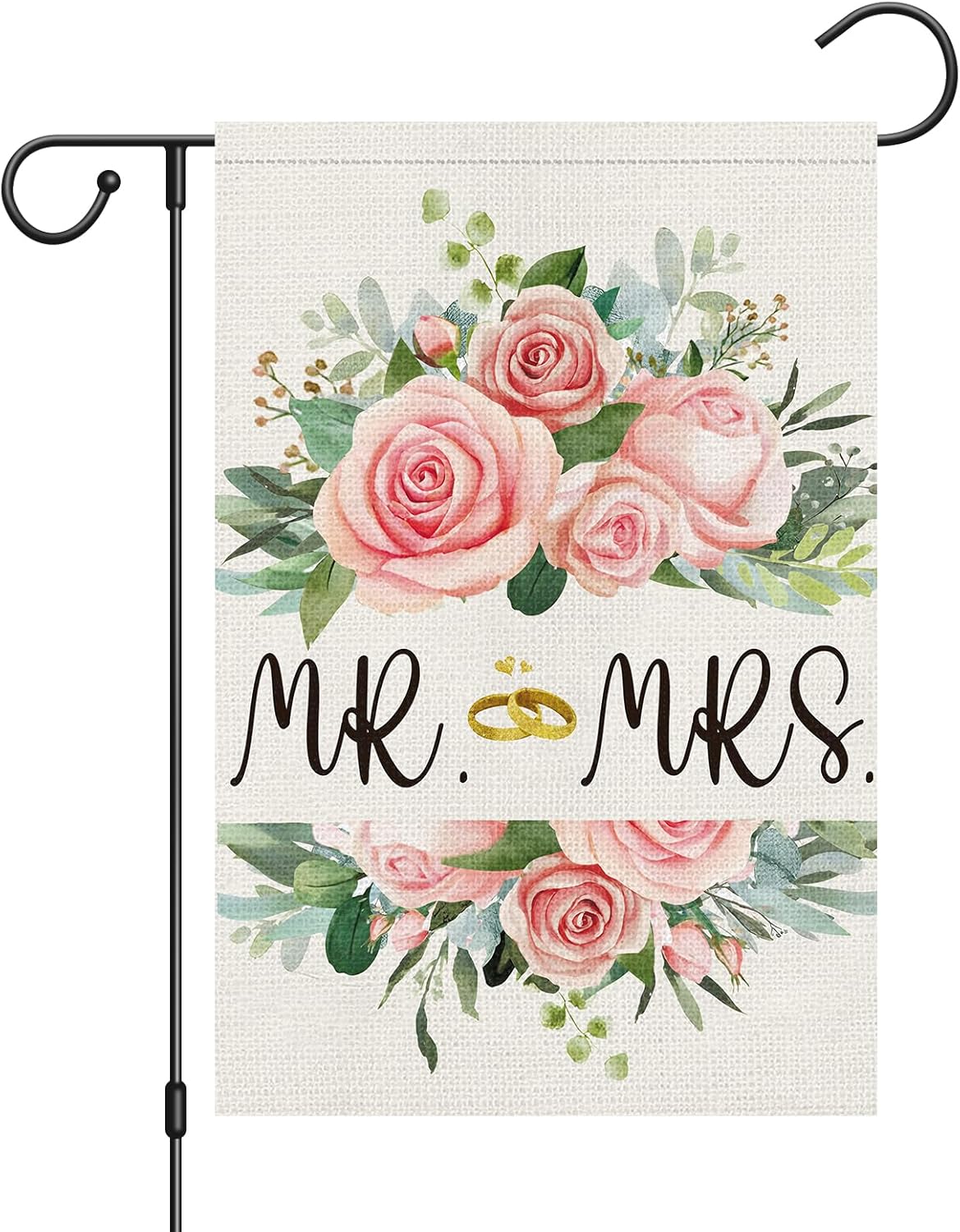 MR. and MRS. Floral Wedding Garden Flag 12.5x18 Double Sided for ...