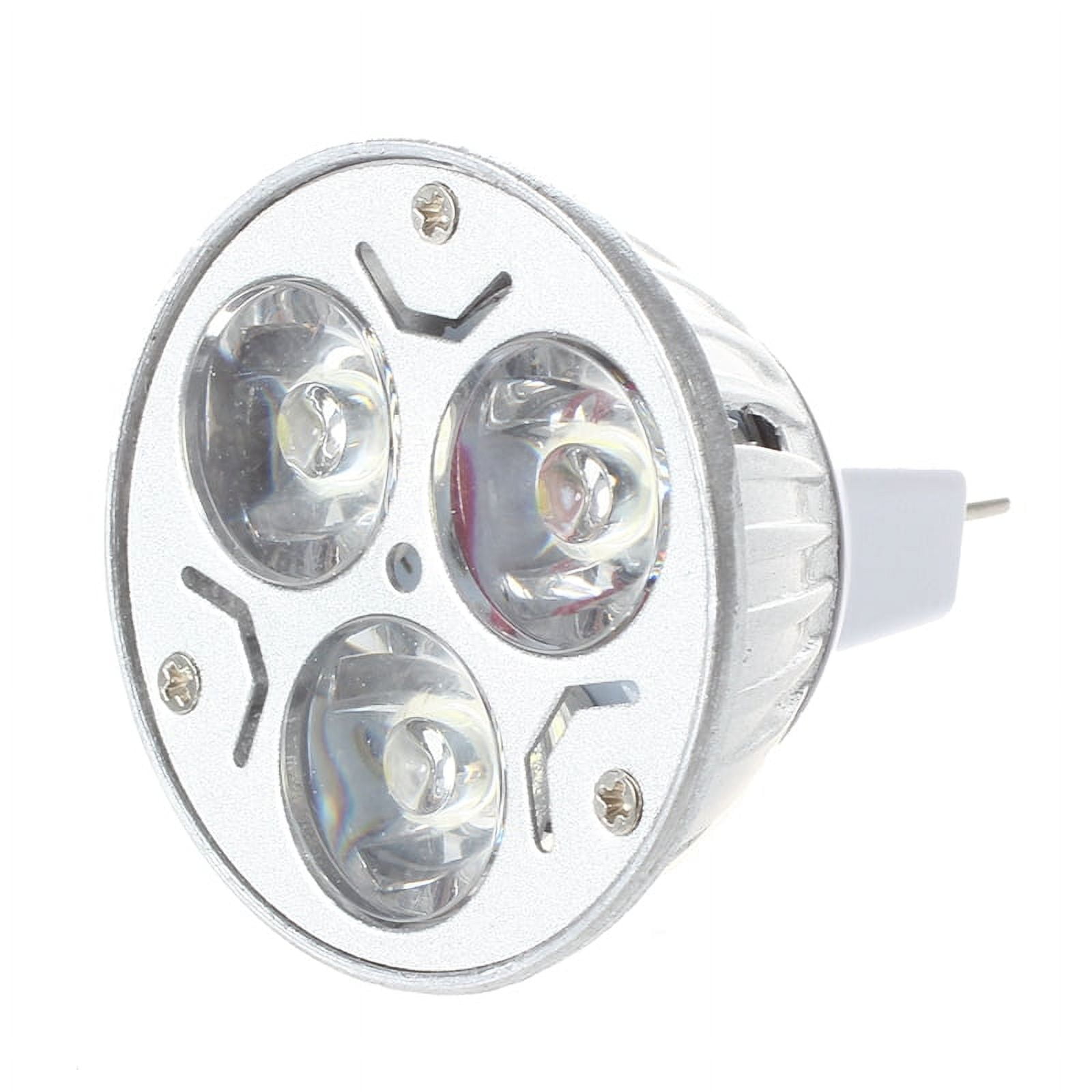 MR16 GU5.3 12V Cool White Light Bulb 3x1W Cool White Aluminum - Walmart.com