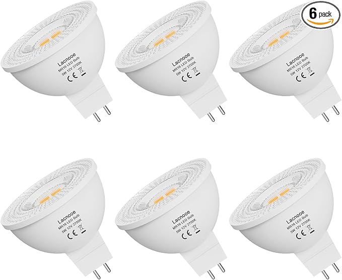 MR16 LED Bulb 5W, 35W to 50W Halogen Equivalent, 12V Low Voltage ...