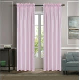 MR2 Pink 2-PC Set rod pocket faux silk window curtain treatment set of ...