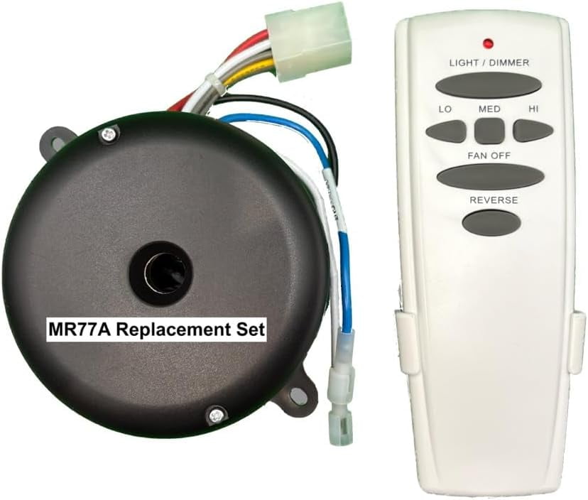 MR77A Replacement Ceiling Fan Remote Control Set for The Hampton Bay ...