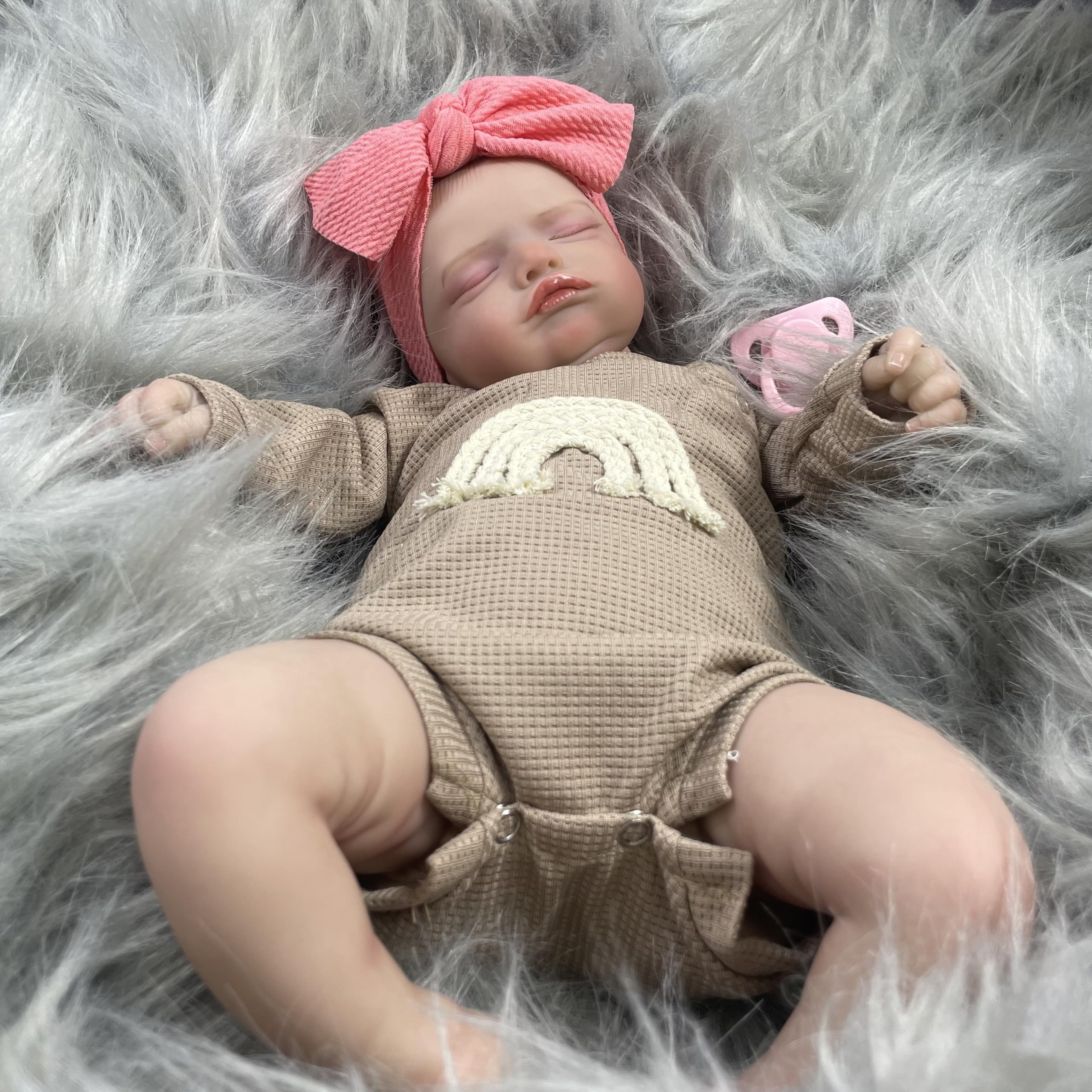 MRB Lifelike Reborn Baby Dolls, 19 inch Realistic Baby Dolls Soft ...