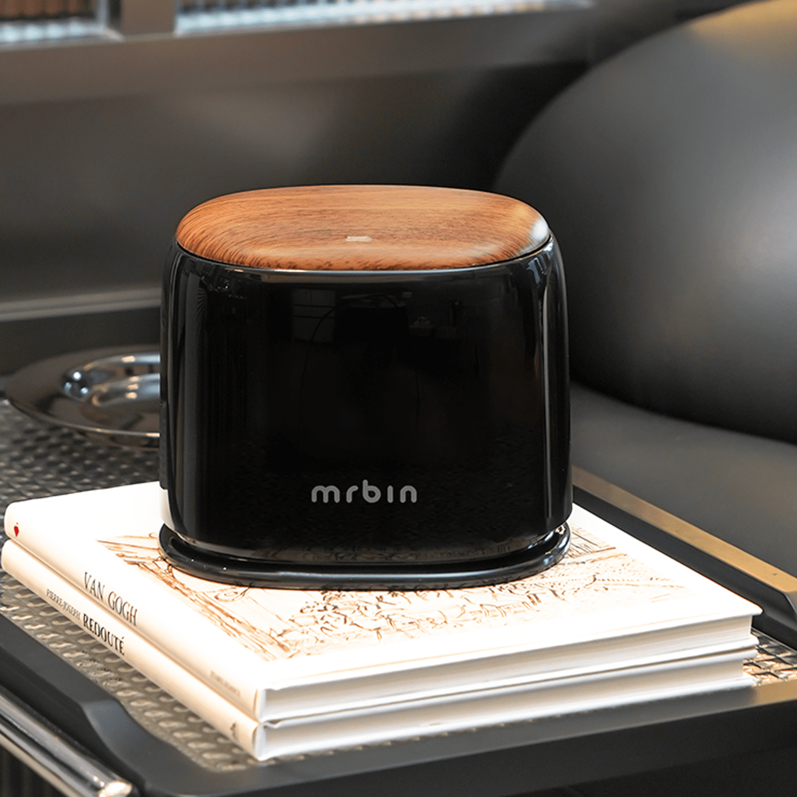 Mrbin Desk Mini Car Trash Can, 0.5 Gallon Table Plastic Tiny Waste ...