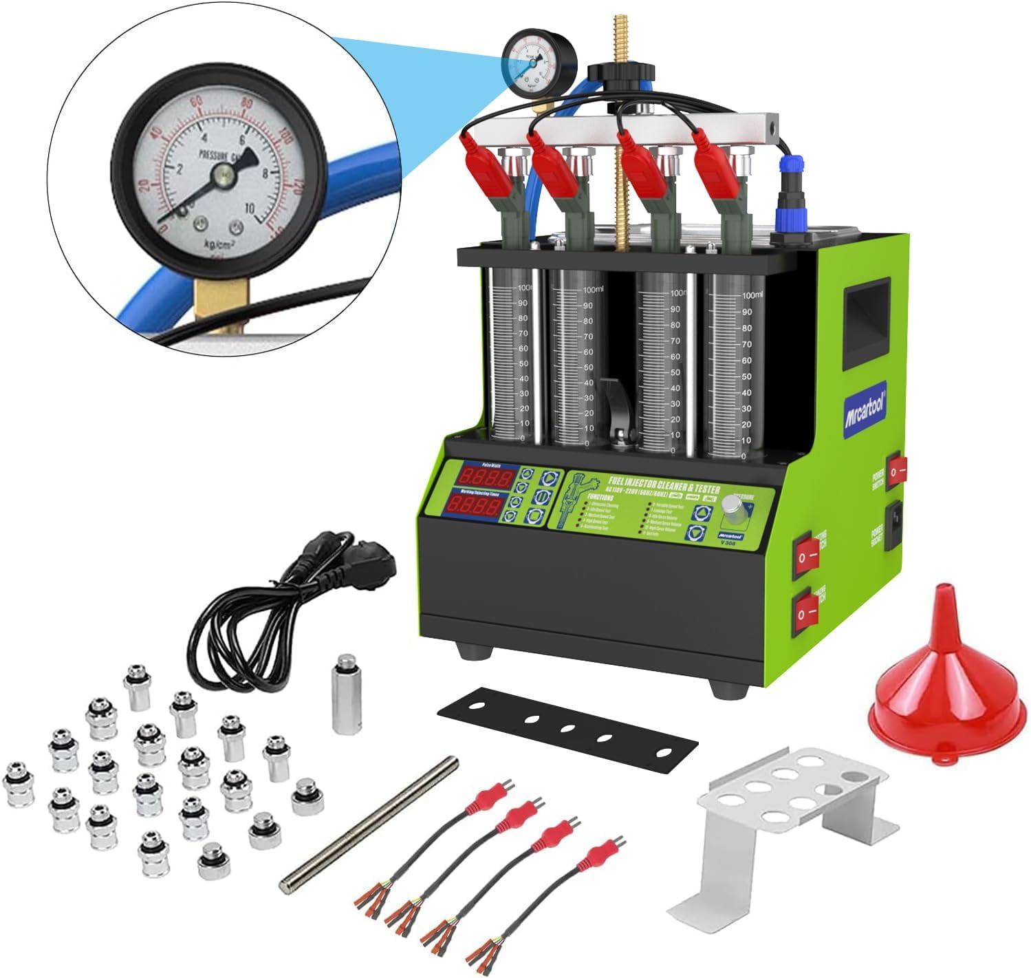 MRCARTOOL V308 Ultrasonic Fuel Injector Cleaner And Tester Machine,Fuel ...