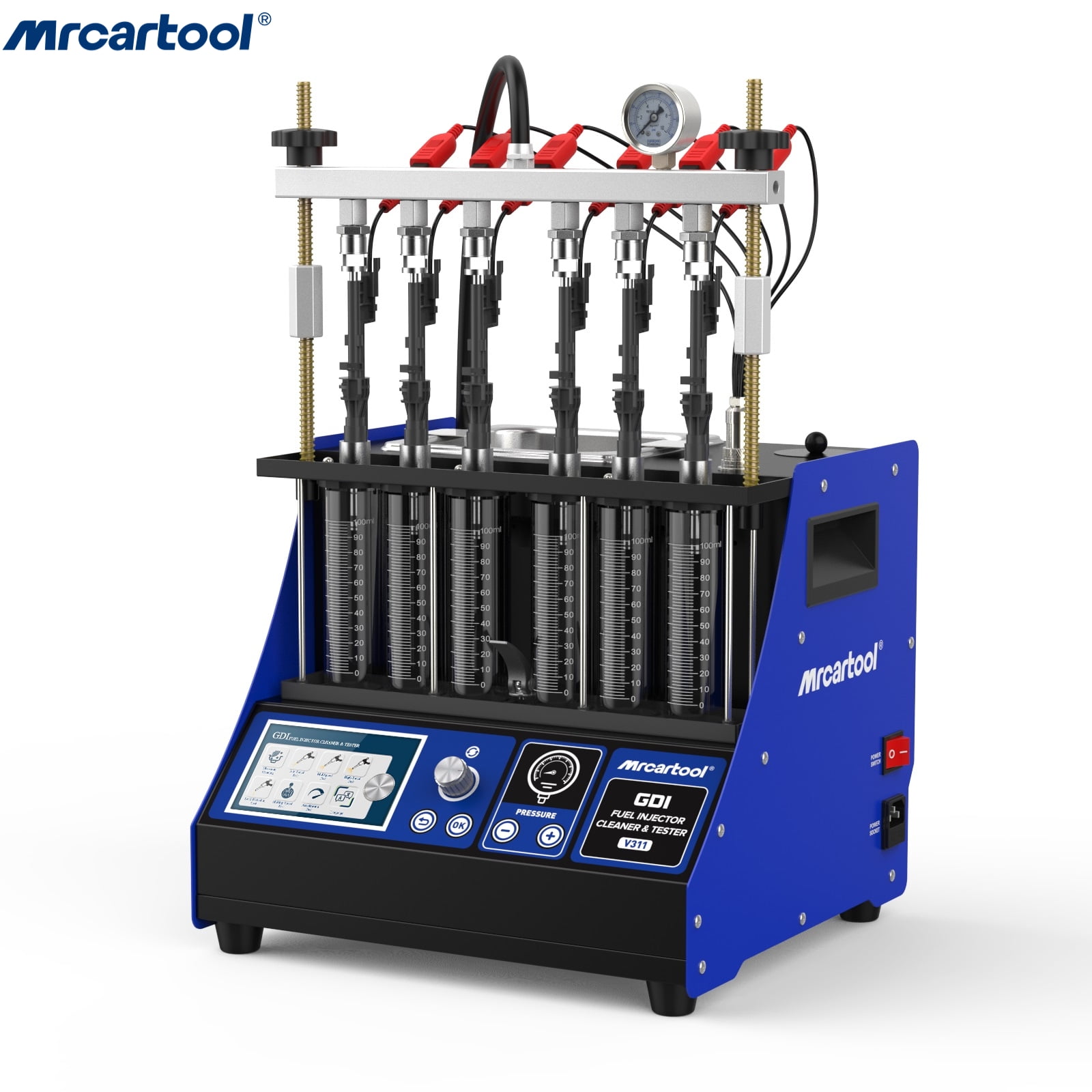 MRCARTOOL V311 Fuel Injector Cleaner Machine, 6-Cylinder Heated ...