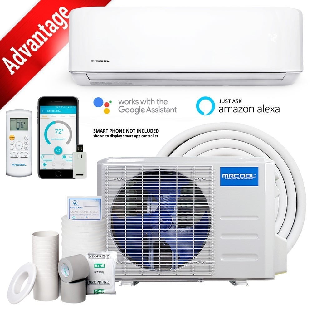MRCOOL 24000 BTU Mini Split Air Conditioner and Heater 18 SEER Coverage ...