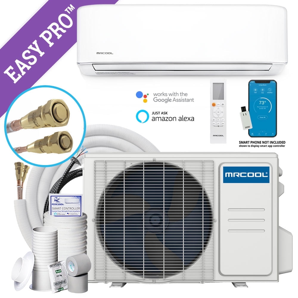 MRCOOL 9,000 BTU 115V Energy Saver Smart Ductless Air Conditioning Unit & Heat Pump - 20 SEER ...