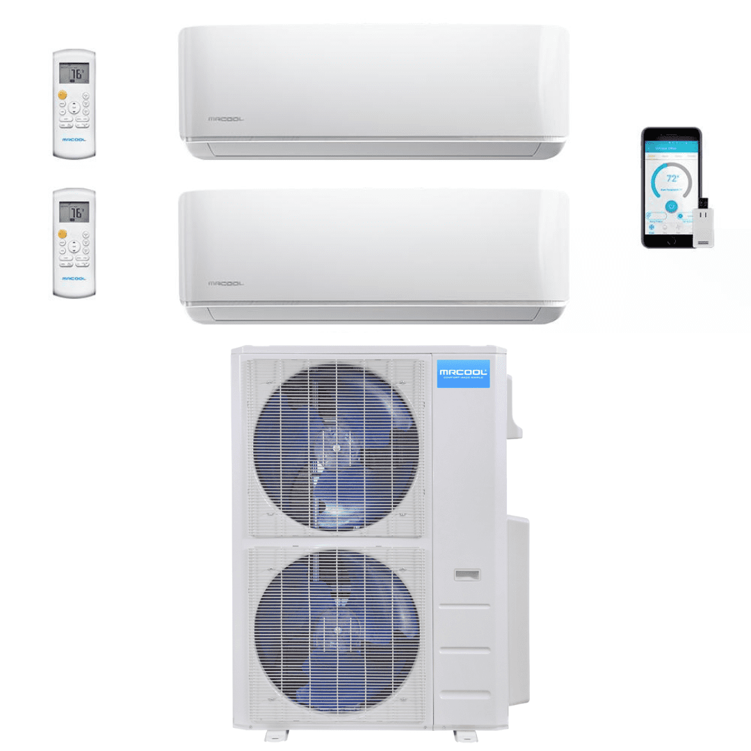 MRCOOL DIY Mini Split - 5 Zone 48K BTU Condenser + 230V 18K & 24K BTU ...