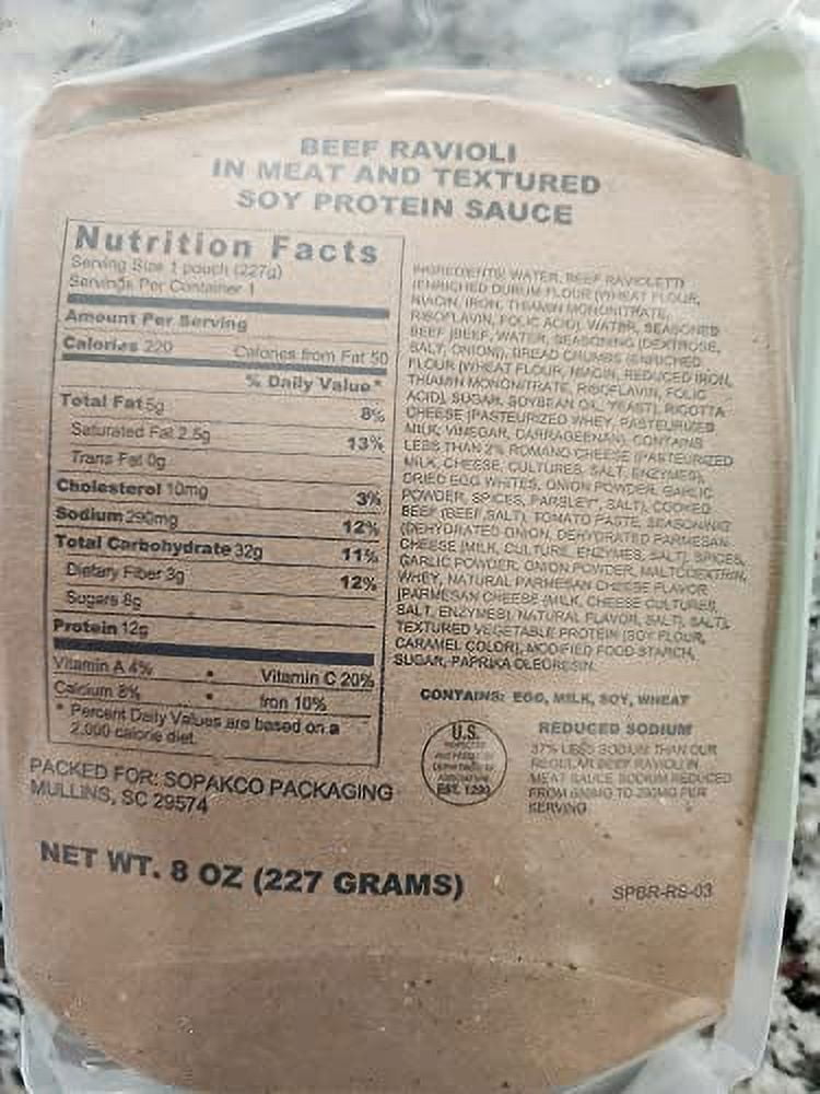 MRE Meals Ready To Eat Case Pack of 14 For Survival And Emergency Green ...