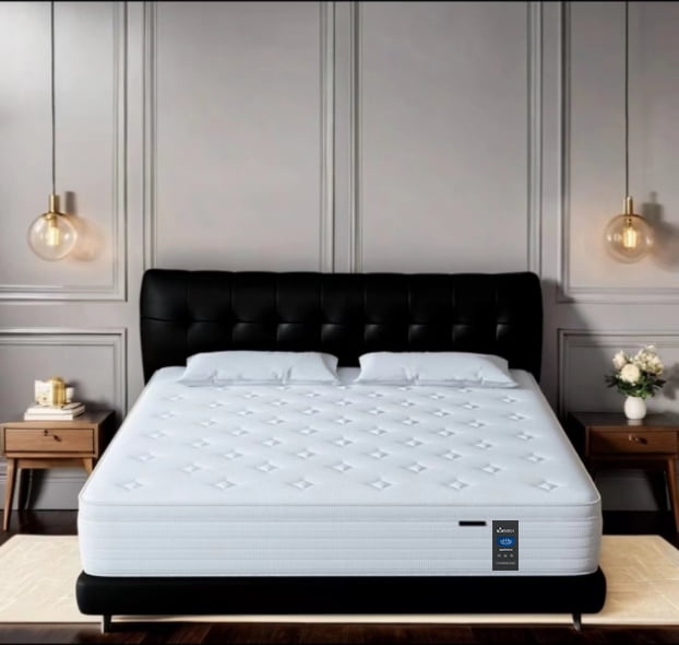 MRH 12 Twin Mattress Cooling Gel Memory Foam Hybrid Mattress Medium-Firm Breathable Pressure ...