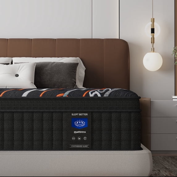MRH Queen 14 inch Euro Top Hybrid Mattress – Memory Foam Individually ...