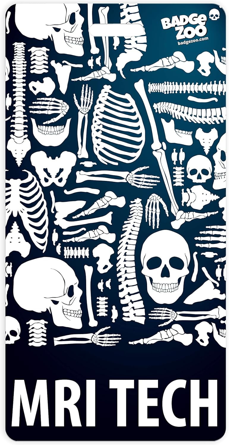 MRI TECH Badge Buddy Vertical Heavy Duty Badge Tags Backer Card Double ...