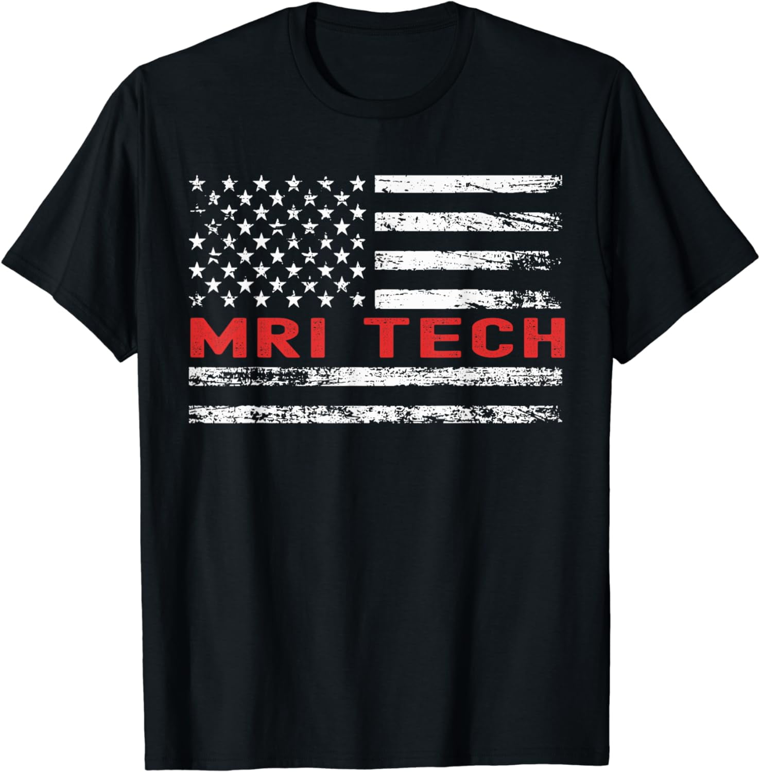 MRI Tech USA Flag Profession Retro Job Title T-Shirt - Walmart.com