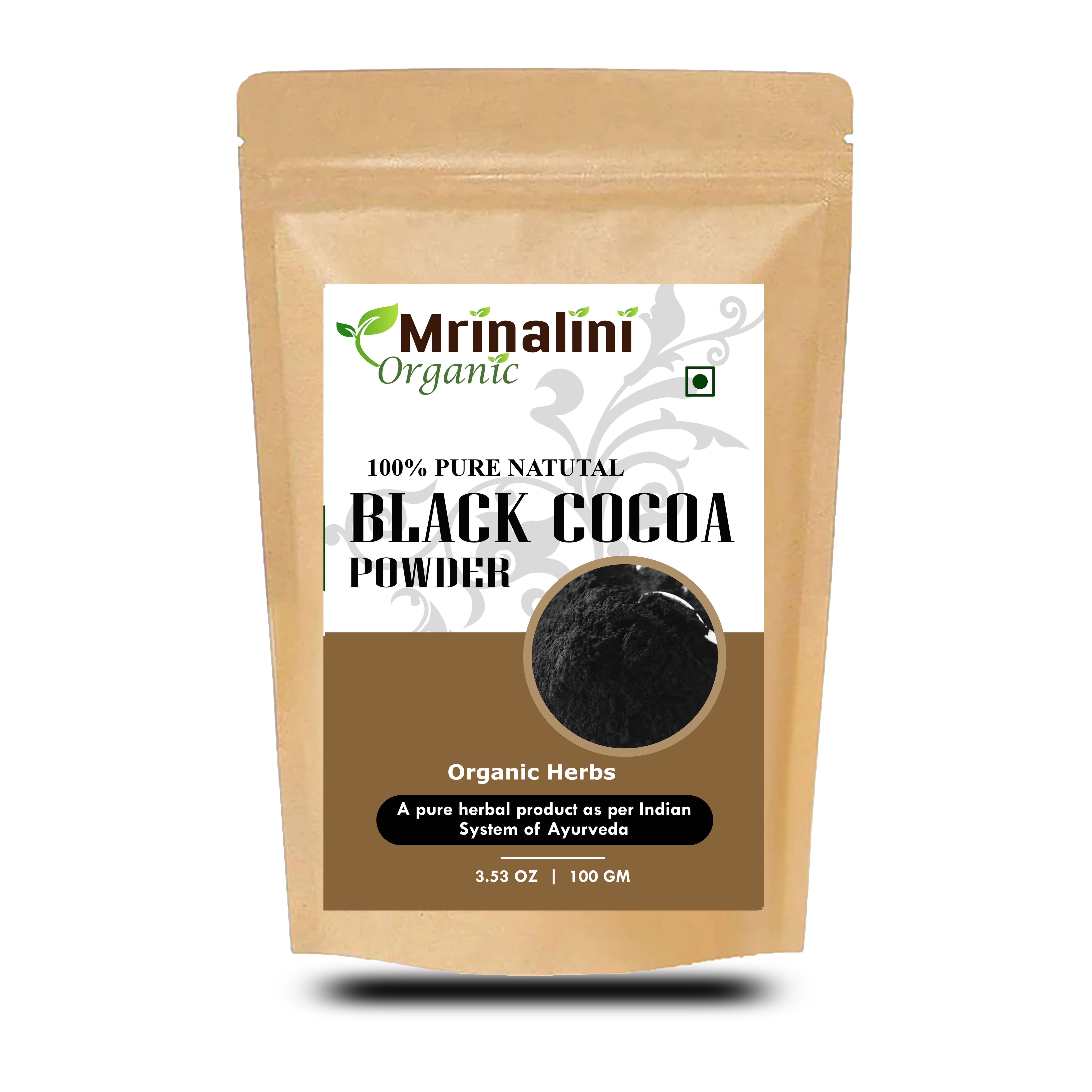 MRINALINI Organic Black Cocoa Powder Natural and Unsweetened Carbon ...