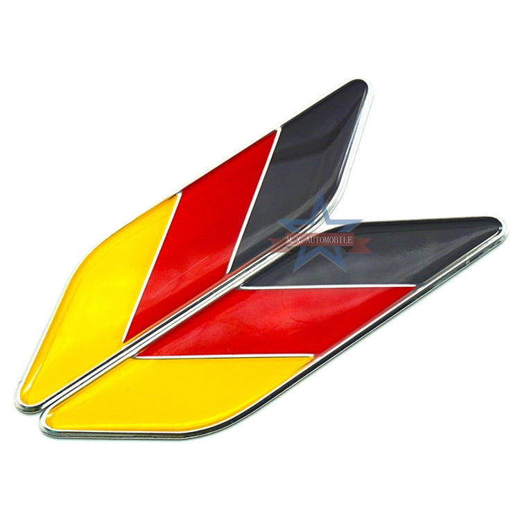 MRLESS 1 Pair Germany Flag Car Sticker 3D Badge Universal Car German ...