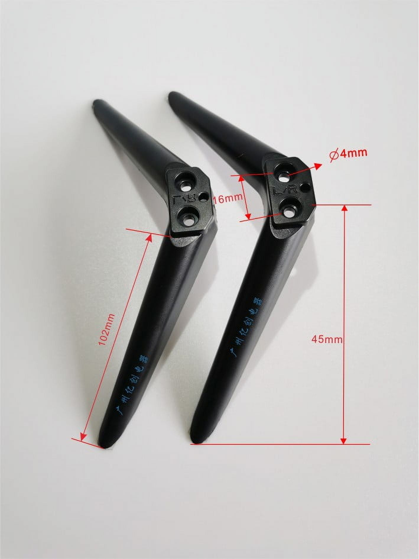 MRLESS 1 Pair Universal TV Stand Base Legs for Tabletop TVs Double Hole ...