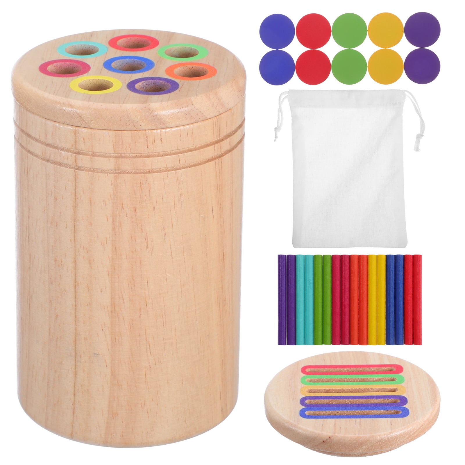 MRLESS 1 Set Color Sorting Cup With Sticks Montessori Sorting Games ...