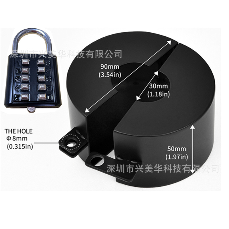 MRLESS 1 Set Door Handle Lock Protector Prevent Access with Door Knob ...