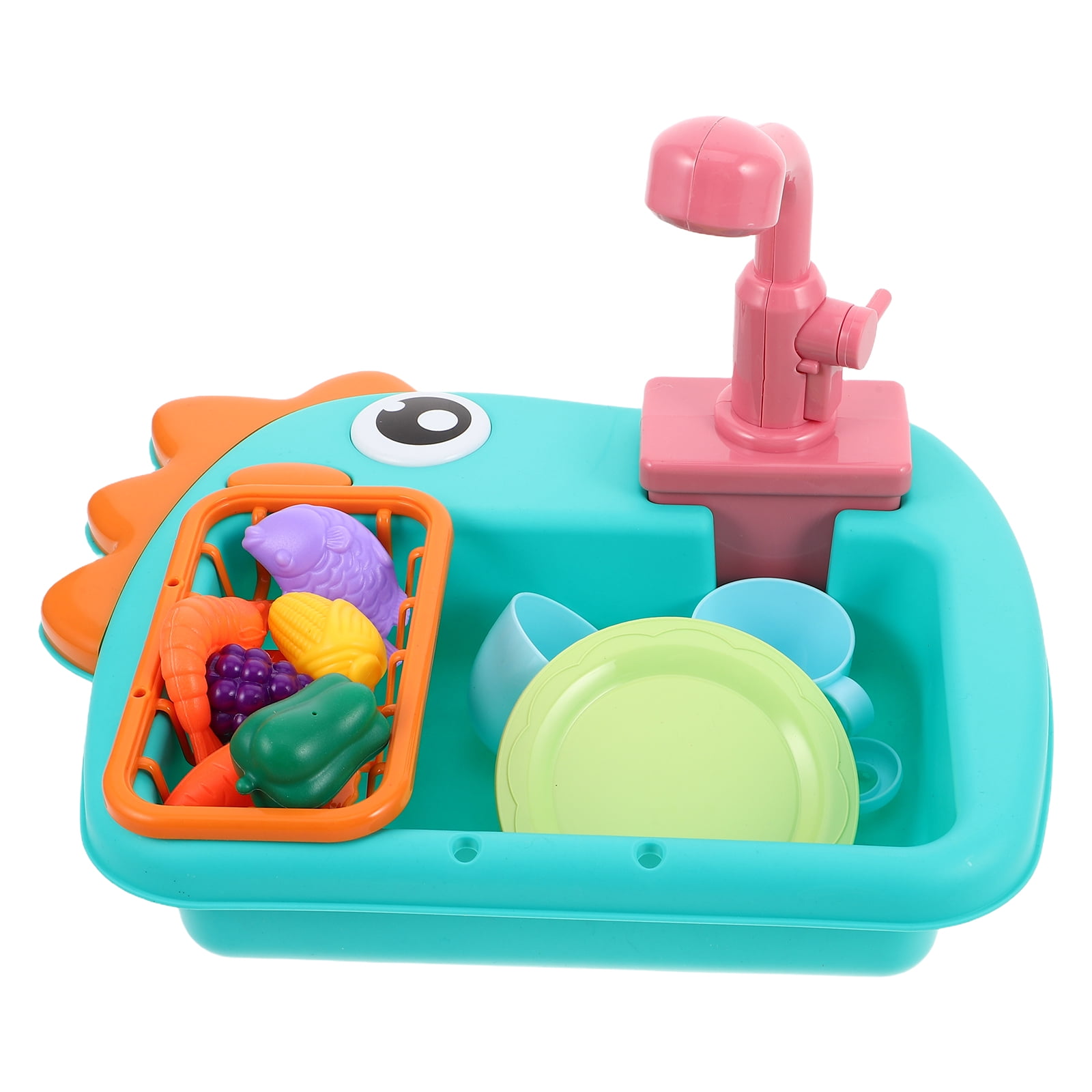 MRLESS 1 Set Kids Play Kitchen Sink Toy With Realistic Water Flow ...