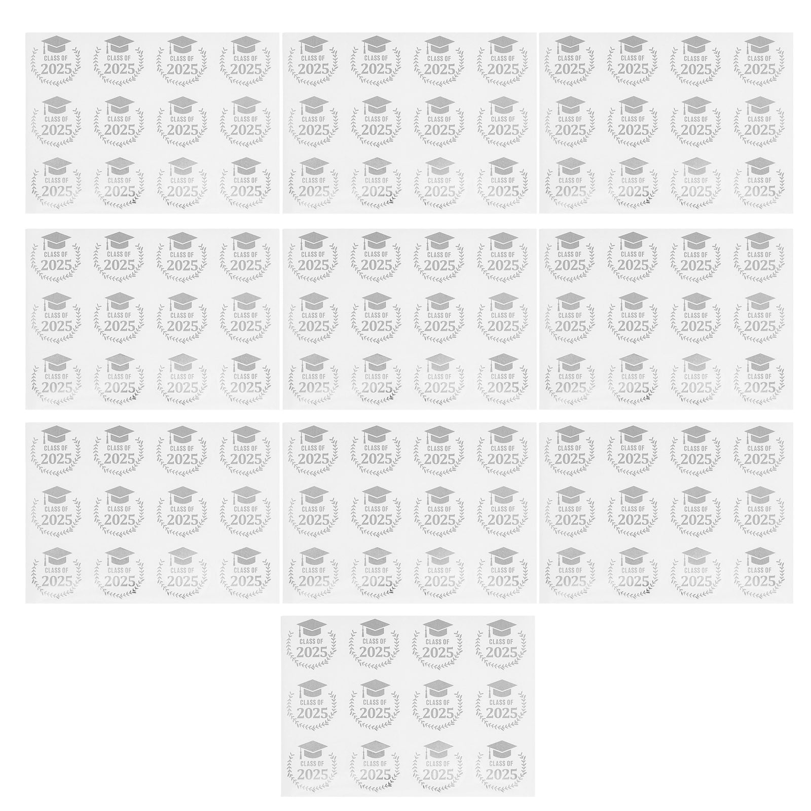 MRLESS 10 Sheet Graduation Cap Label Stickers 2025 For Senior ...