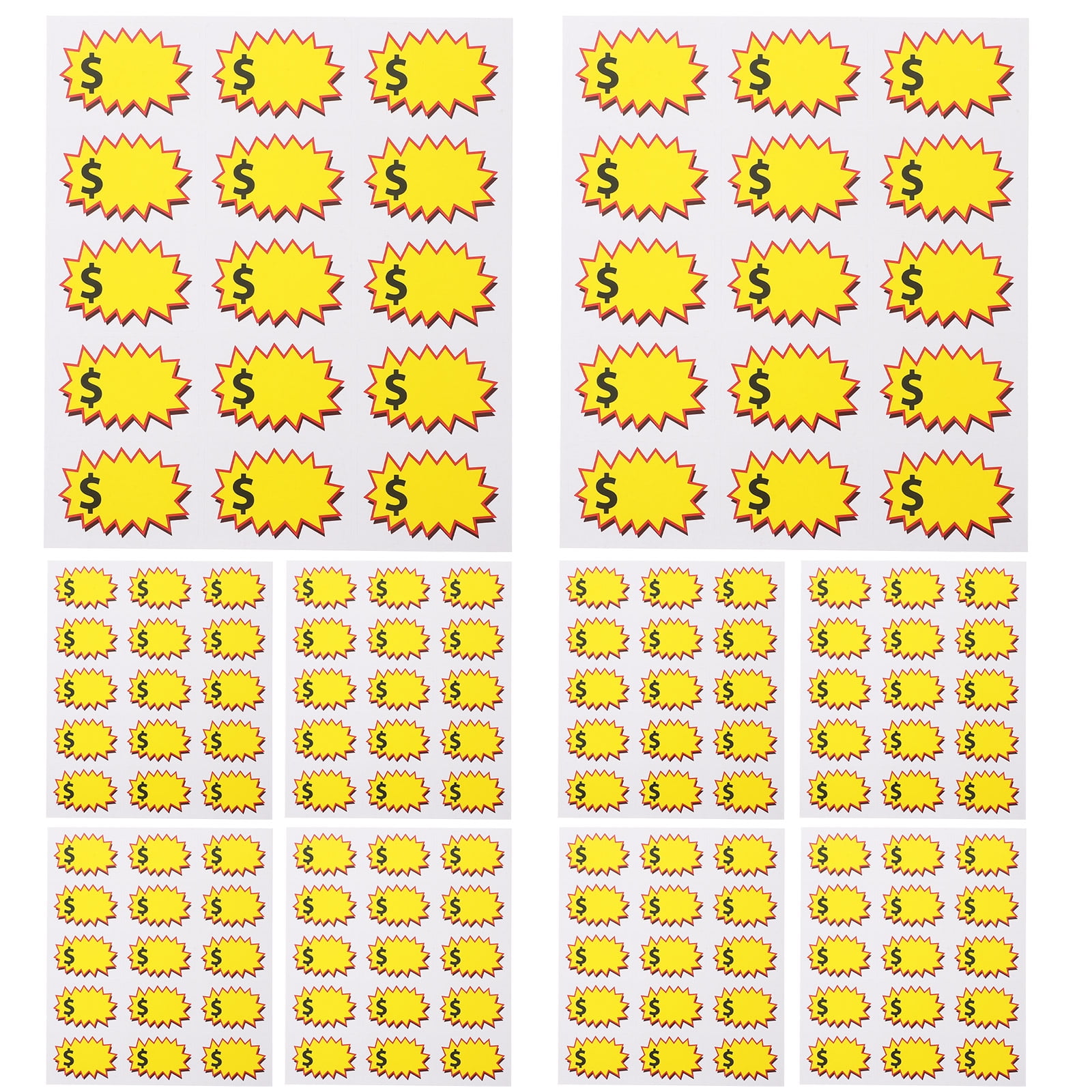 MRLESS 10 Sheets Garage Sale Stickers Writable Yard Sale Pricing ...