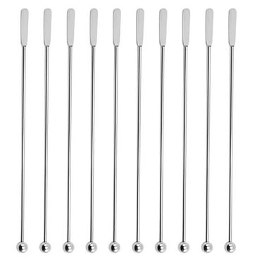 Qiysamall 10Pcs Metal Stirrer Coffee Stirring Stick Cocktail Swizzle ...