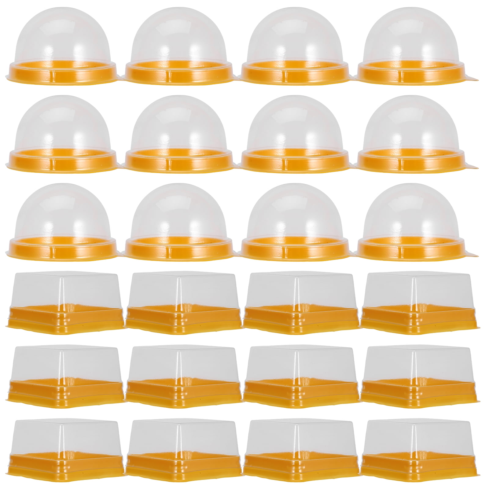 MRLESS 100 Clear Cupcake Boxes Mini Muffin Holders Cake Carriers ...