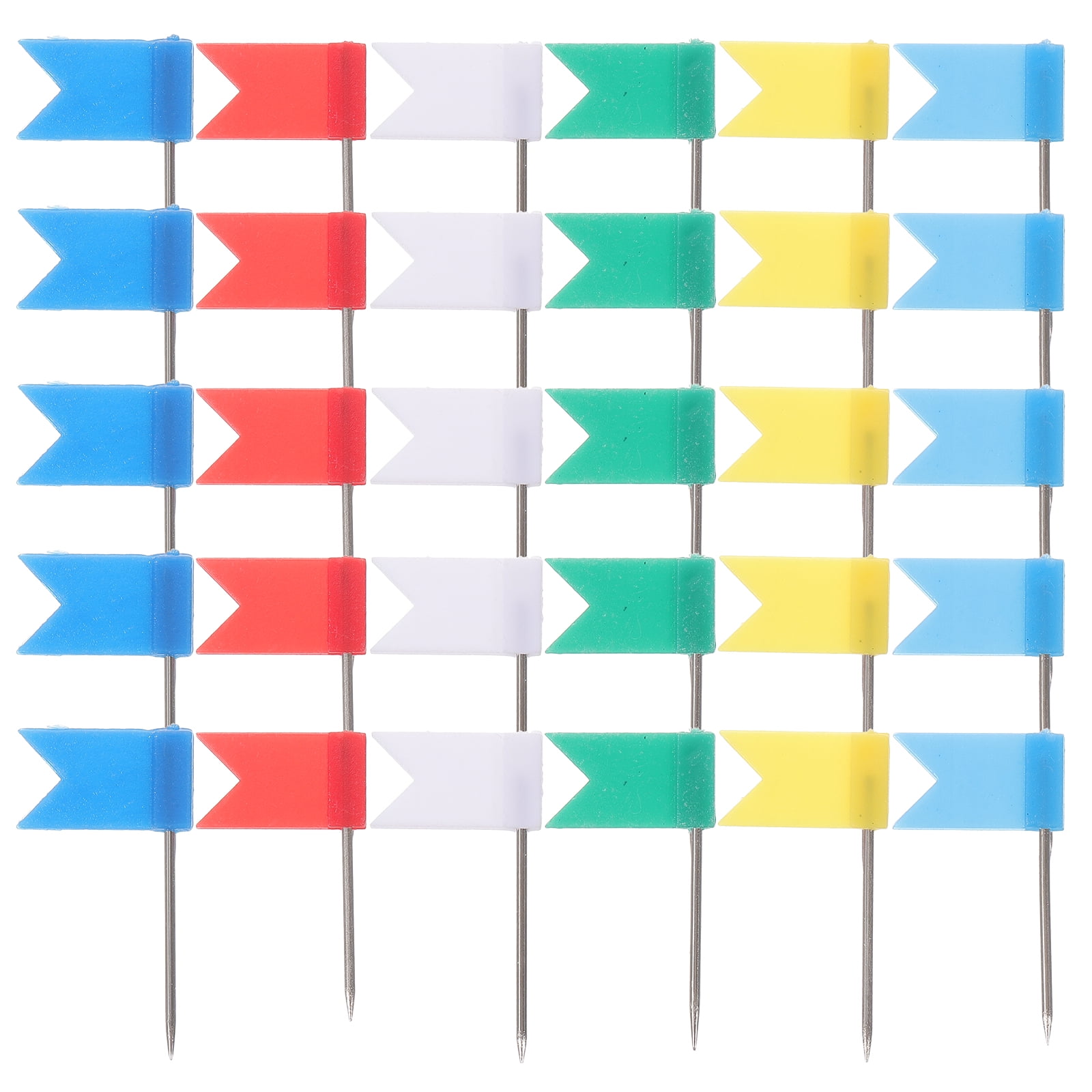 MRLESS 100 Colored Flag Push Pins for Cork Board Travel Map Decoration ...