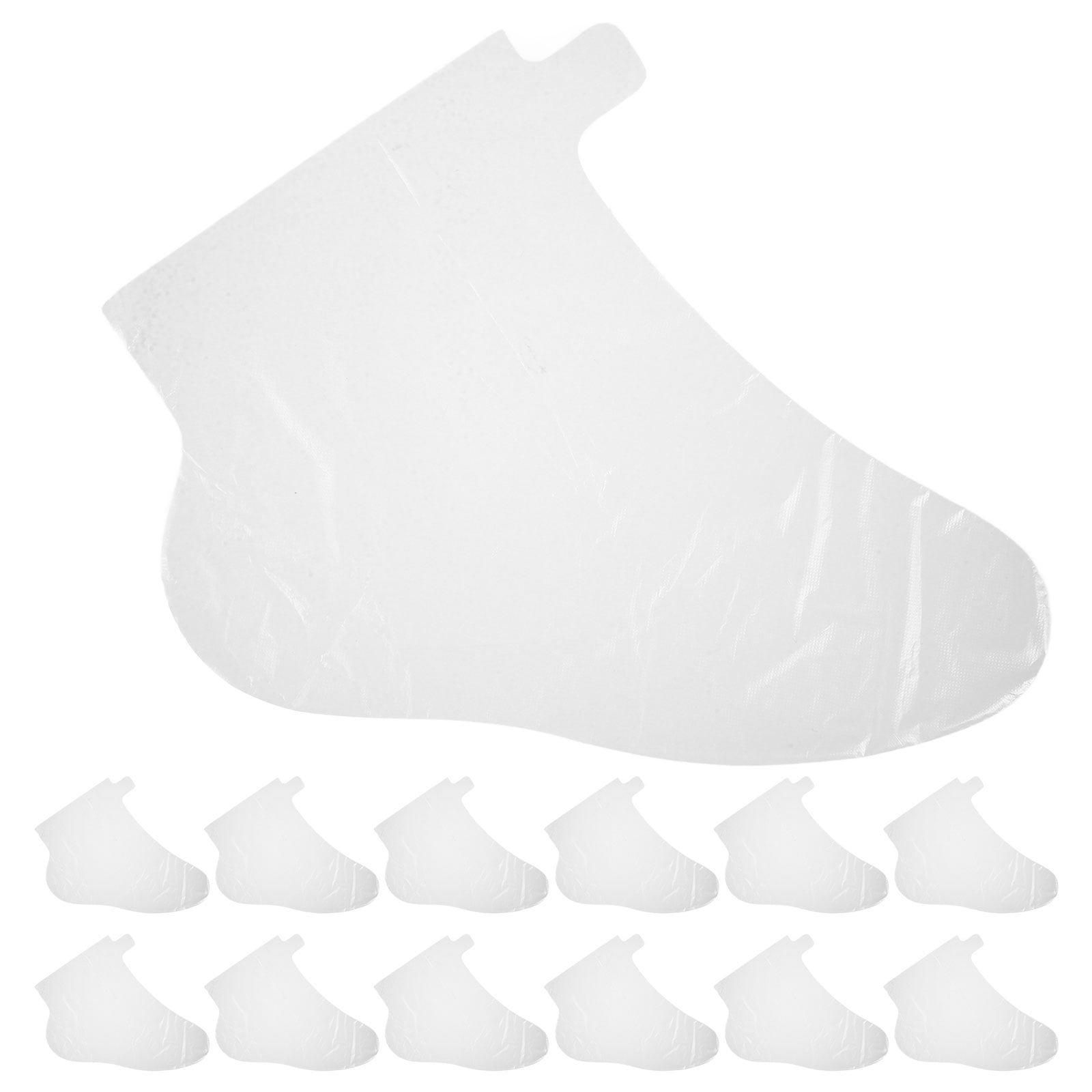 MRLESS 100PCS Plastic Foot Covers for Feet Clear Disposable Wax Bath ...