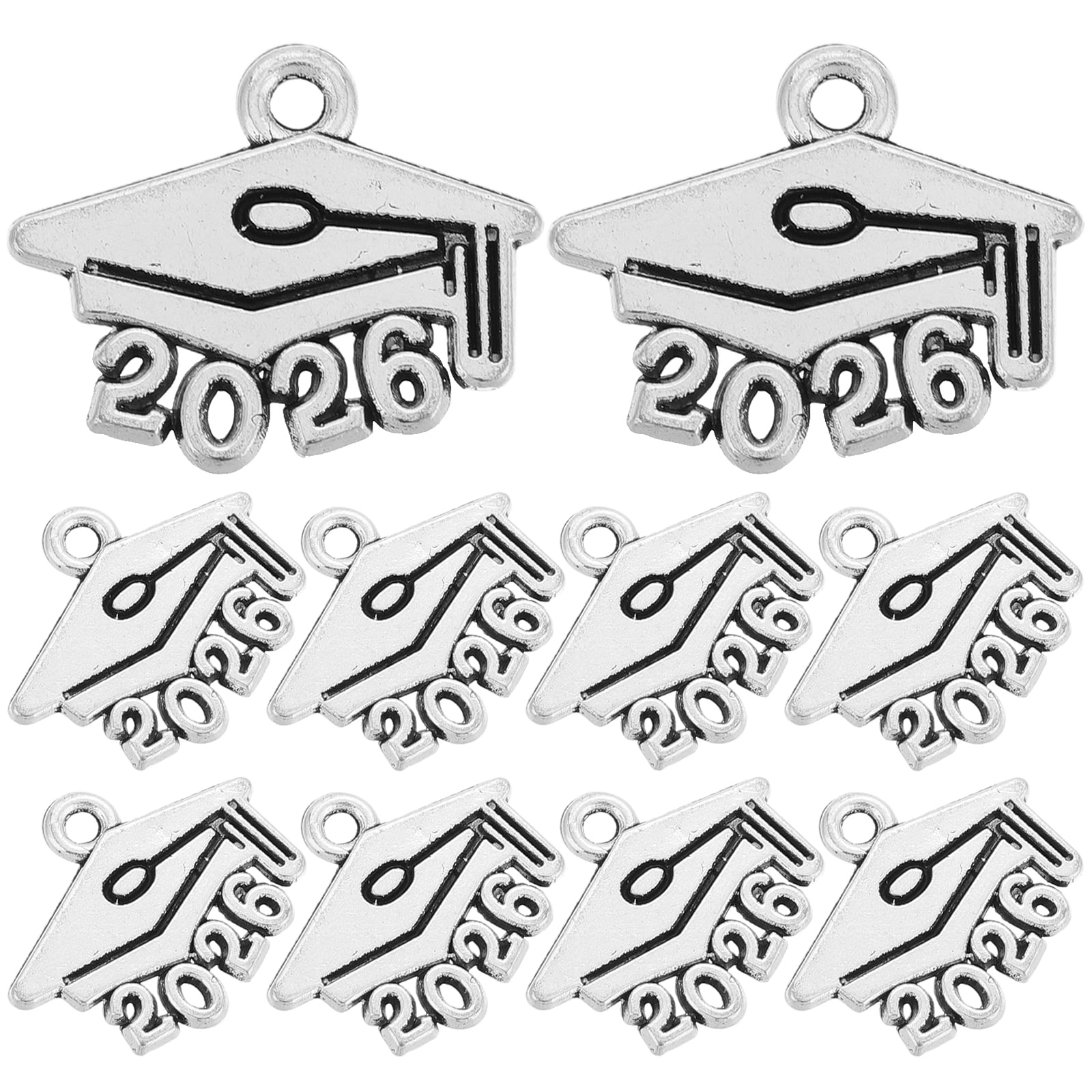 MRLESS 100pcs Alloy Graduation Cap Pendant DIY Mini Tassel Charms 2026 ...