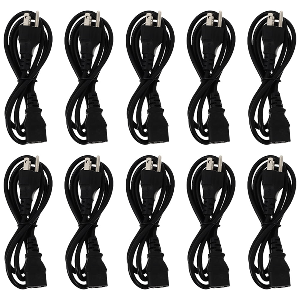 MRLESS 10Pcs 3-Prong Cord for Desktop Monitor & Computer - Walmart.com