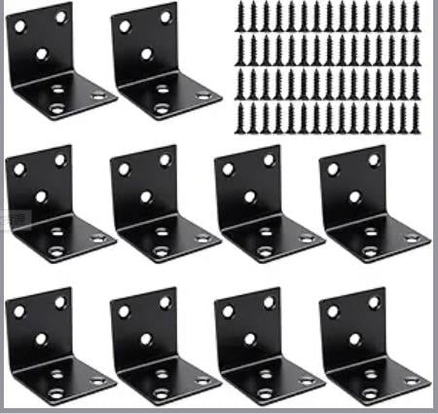 MRLESS 10pcs Metal Corner Brackets Heavy Duty L Shaped Braces With ...
