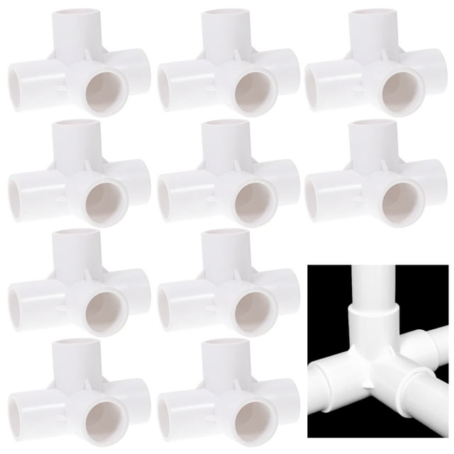 MRLESS 10pcs Pipe Fitting 4-Way PVC Pipe Joint Tent Connector ...