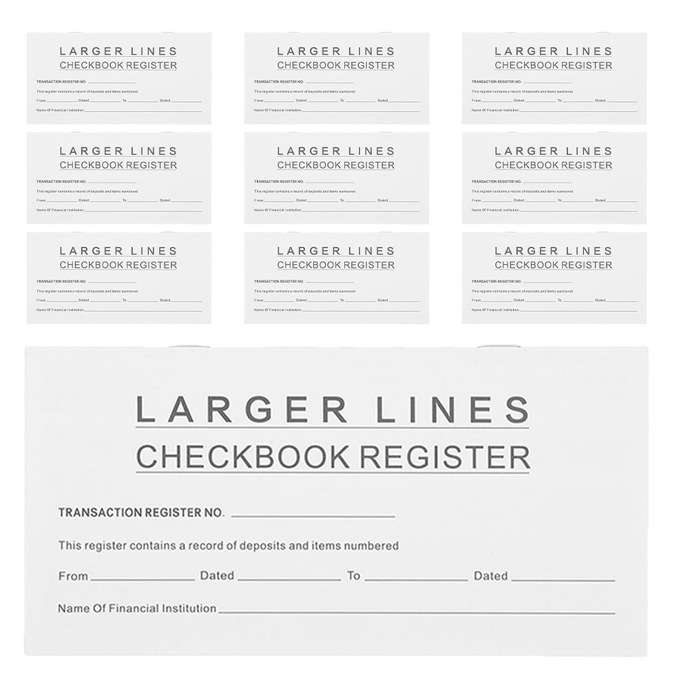 MRLESS 10pcs Portable Checkbook Register Paper Check Register Financial ...
