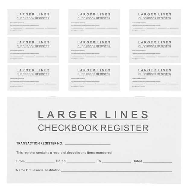 MRLESS 10pcs Portable Checkbook Register Paper Check Register Financial ...