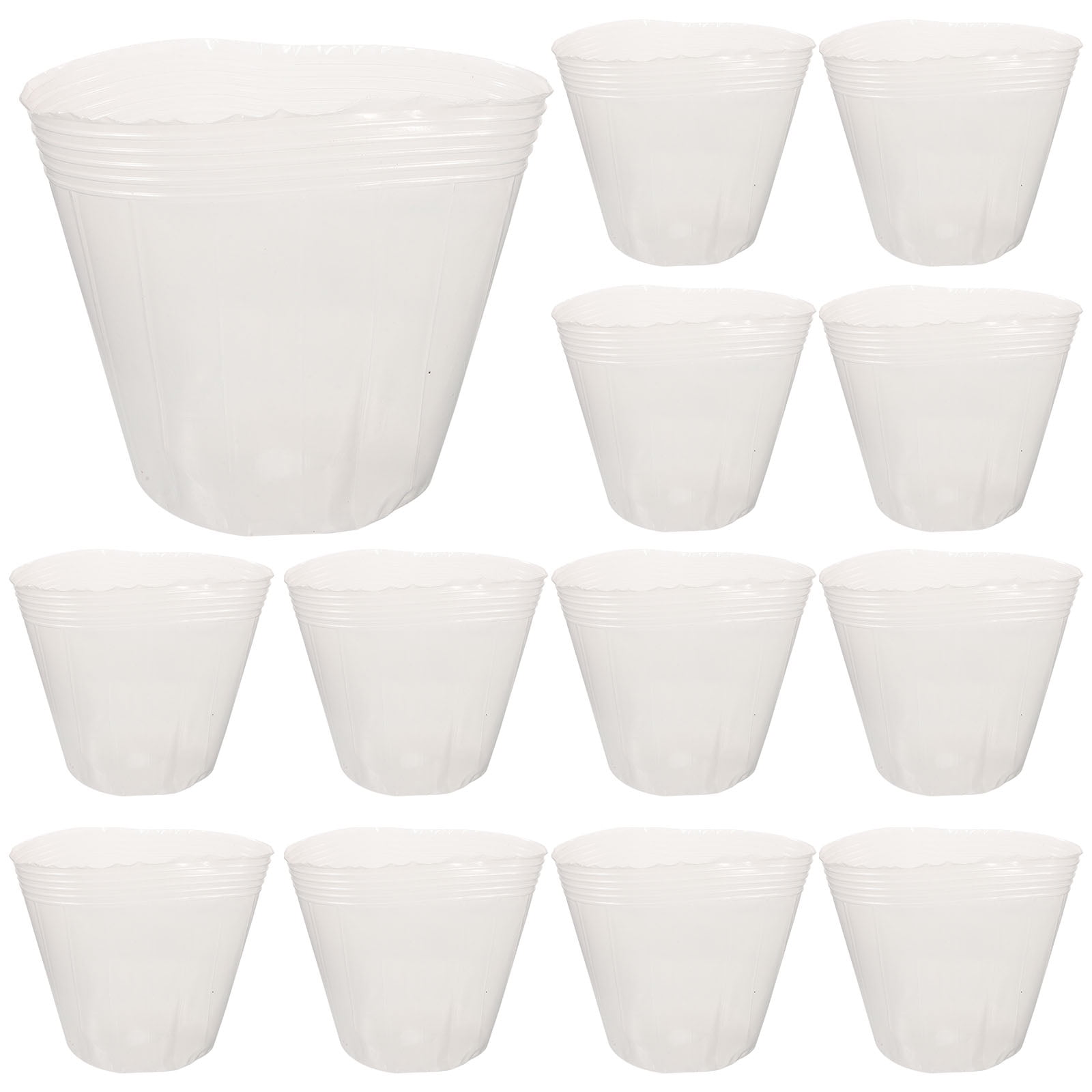 MRLESS 10pcs Transparent Plastic Planter Pots for Starting and Planting ...