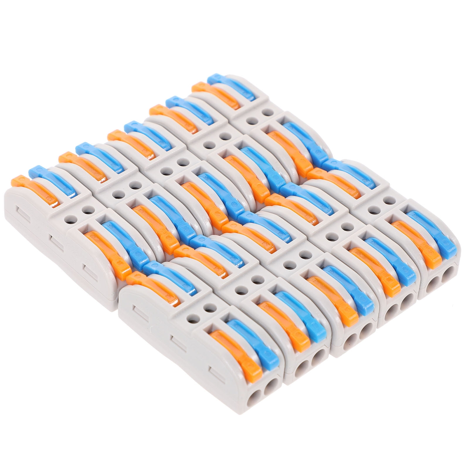 MRLESS 10x 2-Way 4-Port Compact Wire Connectors Terminal Block ...
