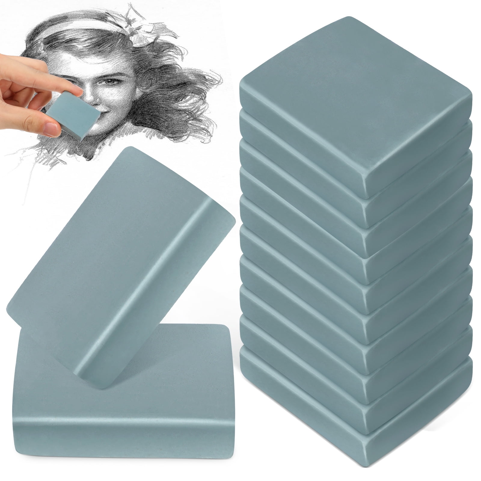 MRLESS 12 Pcs Kneaded Erasers Moldable Eraser Block Erasers Kneeded Art ...