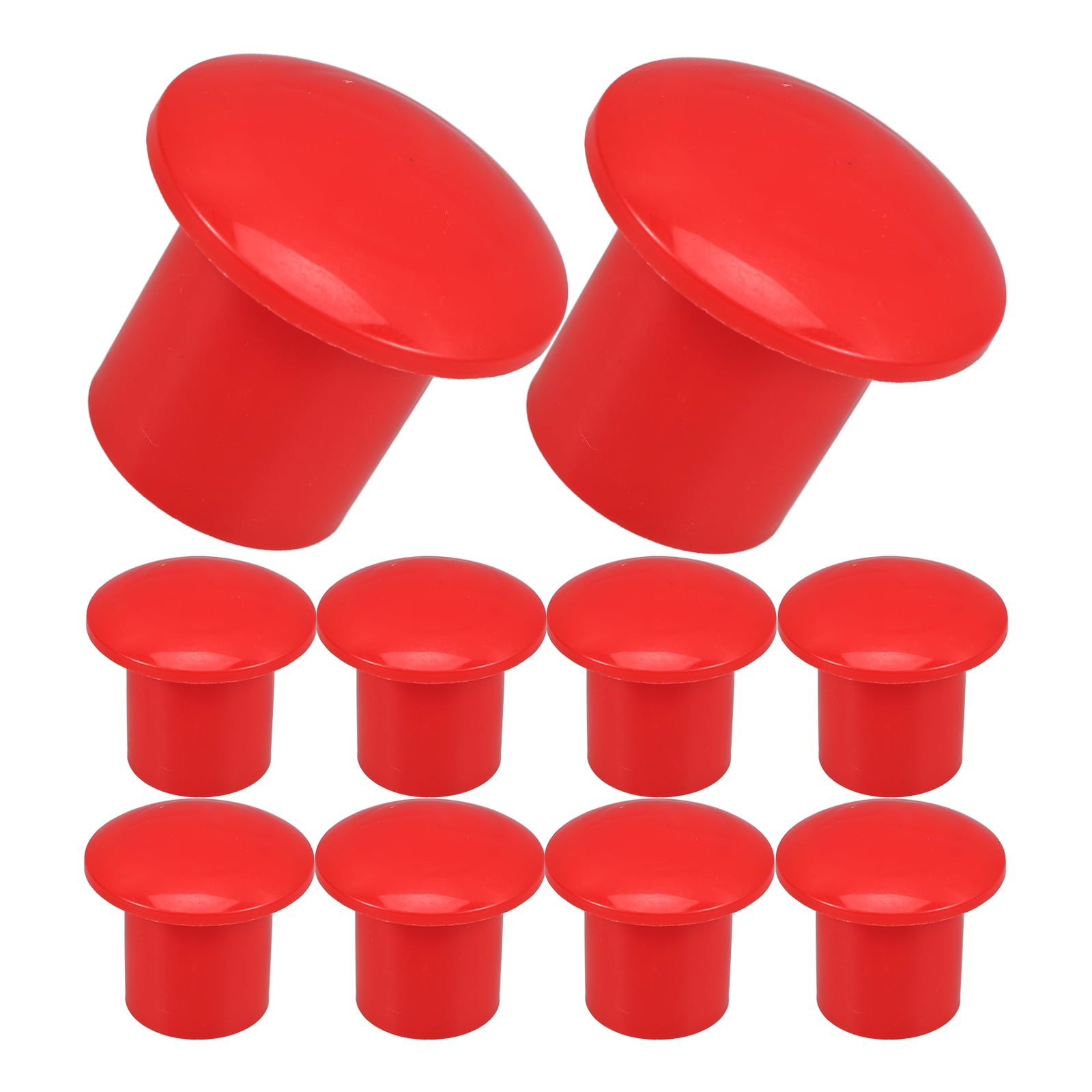 MRLESS 12 Pcs Rebar Safety Caps Red Plastic Mushroom Rebar Caps End ...