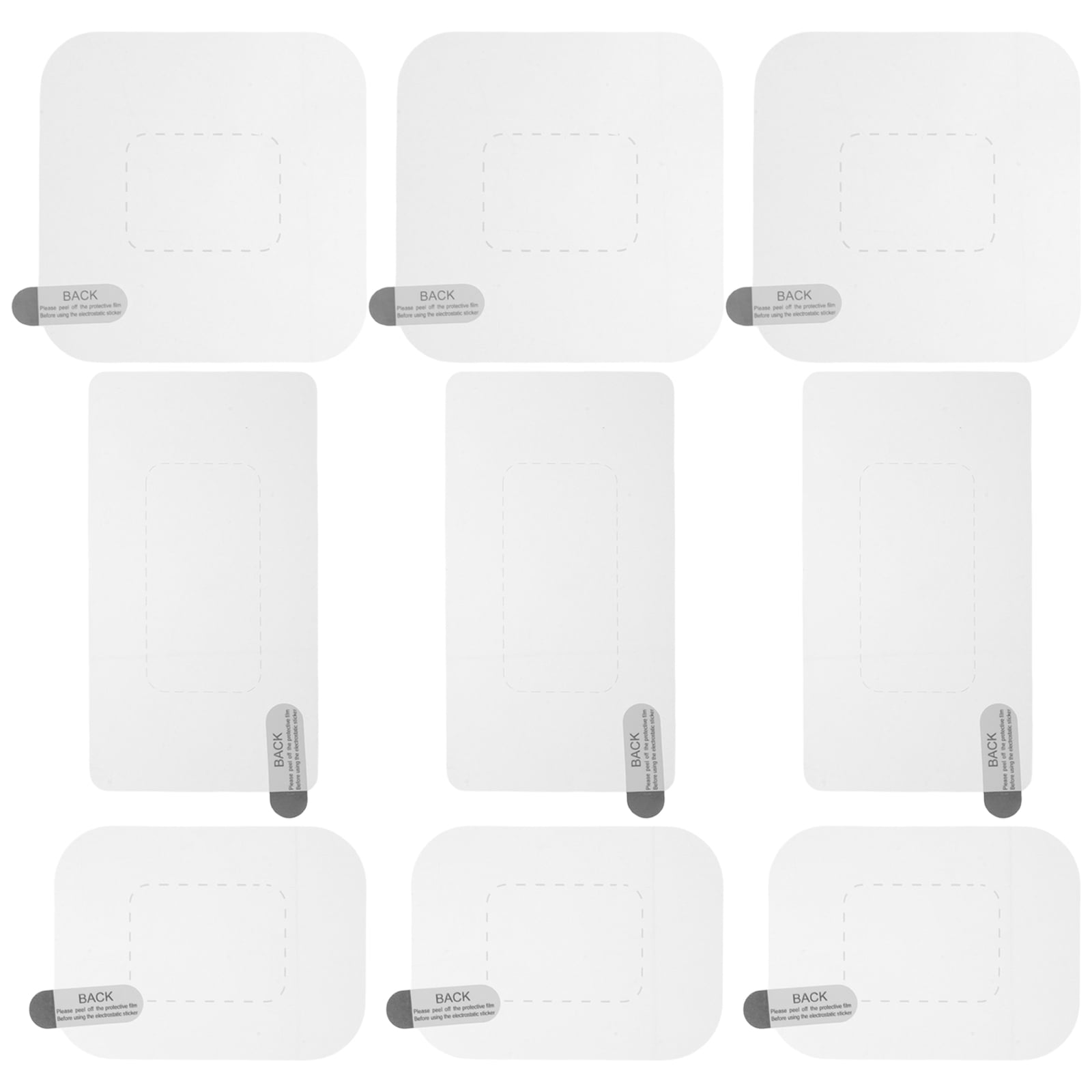 MRLESS 12 Sheets Static Window Film Windshield Adhesive Mount Sticker ...