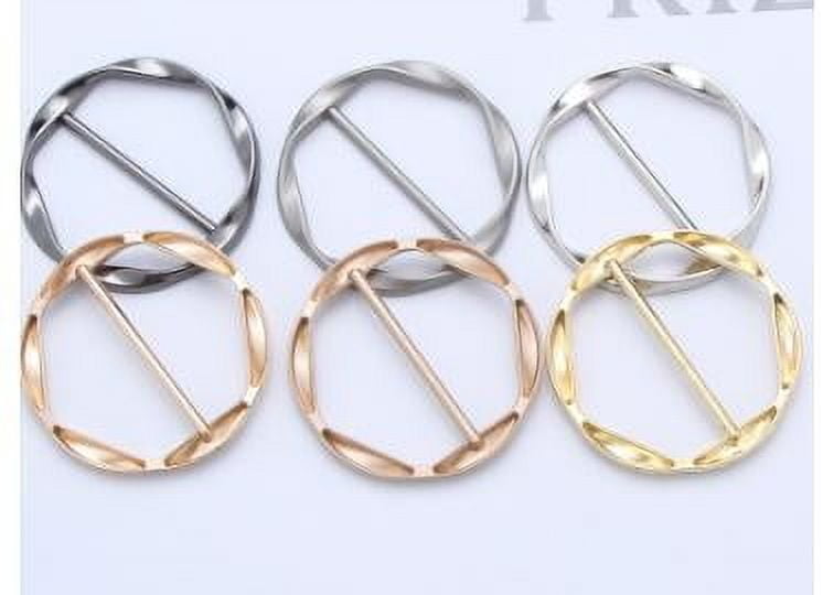 MRLESS 12PCS Metal Scarf Clips T-Shirt Buckles Securing Clothing Clasps ...