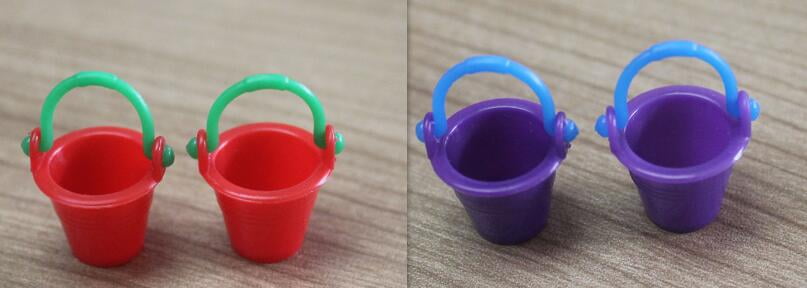 MRLESS 12PCS Miniature Buckets Toy Miniature House Decor Miniature ...