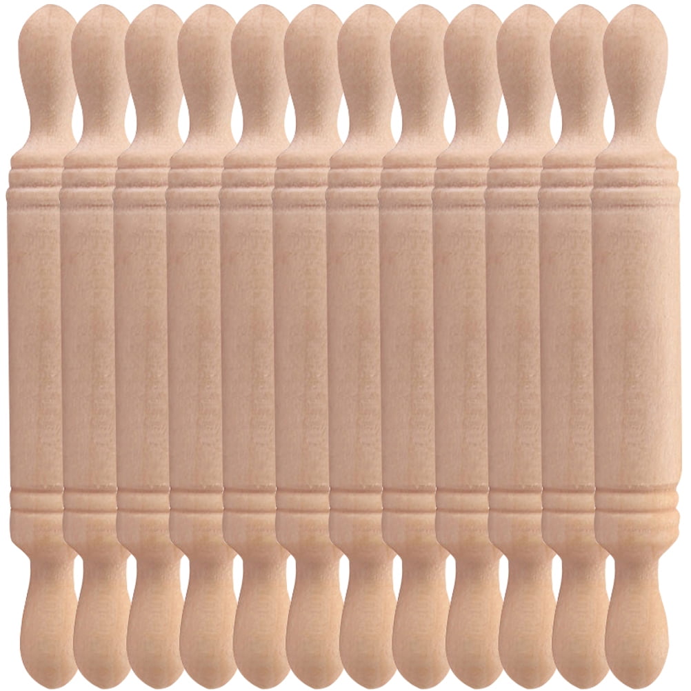 MRLESS 12Pcs Mini Rolling Pin Mini House Rolling Pin Prop Miniature ...
