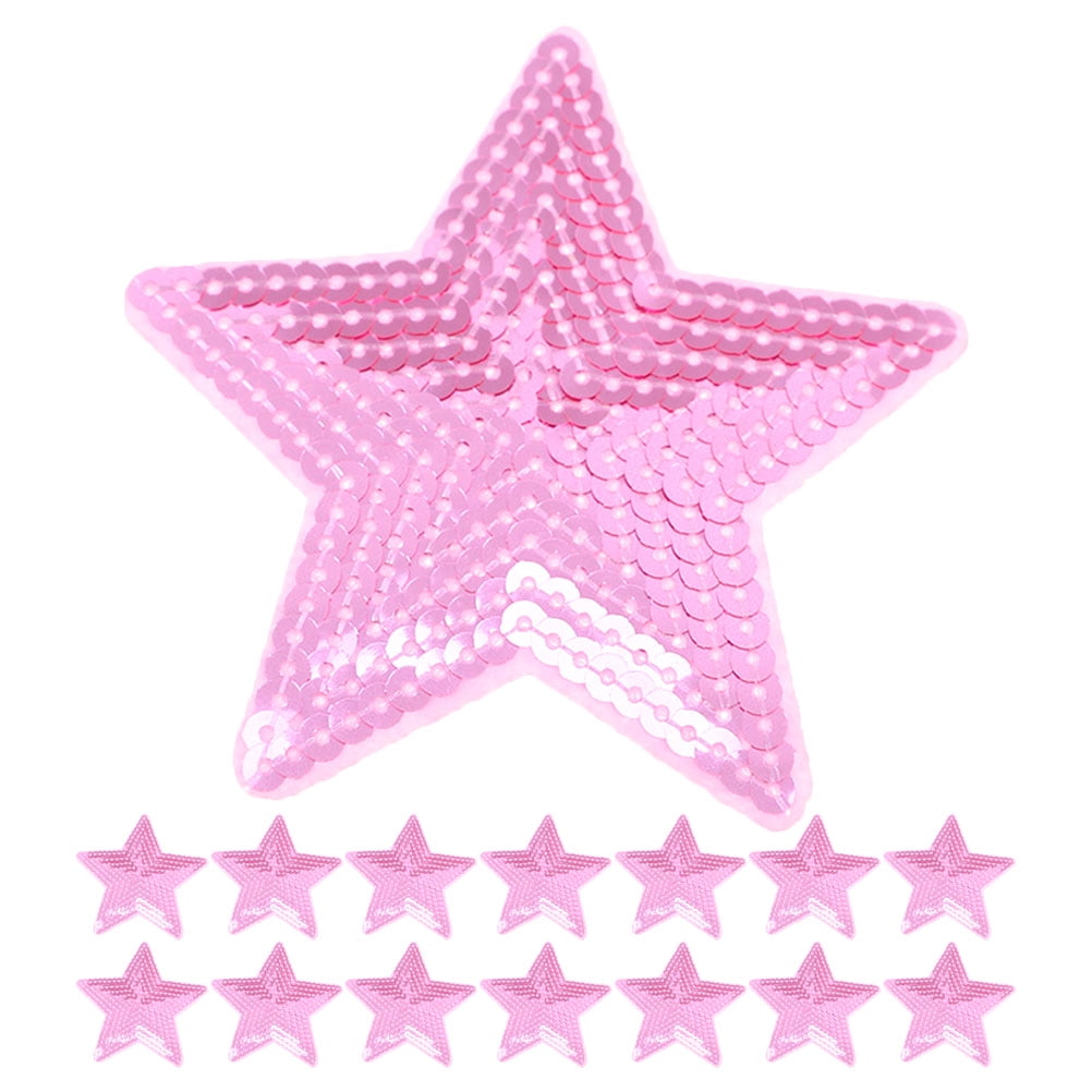 MRLESS 15PCS Glitter Sequin Star Patches for Clothing, Jackets, Jeans ...